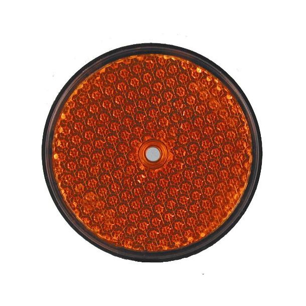 Rund gul refleks Ø 85 mm, 1 stk. - Runde reflekser - ScandiHills.dk